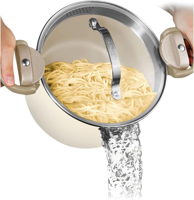 Gotham Steel 5 Qt Ceramic Stock Pot Review - Smart Pasta Maker